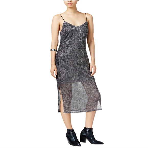 Bar III | Dresses | New Bar Iii Black Glitter Sheath Dress Size Xl ...